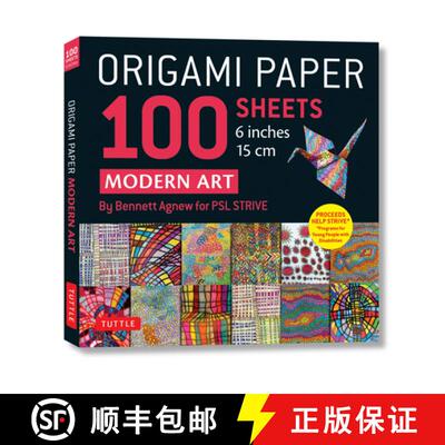 【3-4周达】Origami Paper 100 sheets Modern Art 6 (15 cm): Art By Bennett Agnew for PSL STRIVE: Double... [9780804856621]