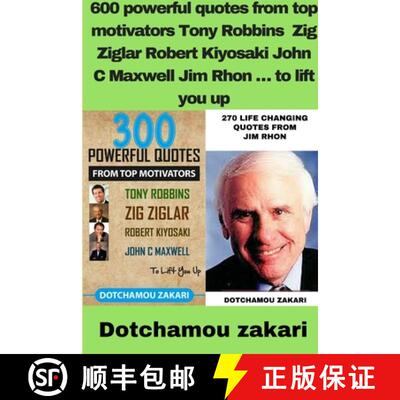【3-4周达】600 powerful quotes from top motivators Tony Robbins  Zig Ziglar Robert Kiyosaki John C Ma... [9781387987894]