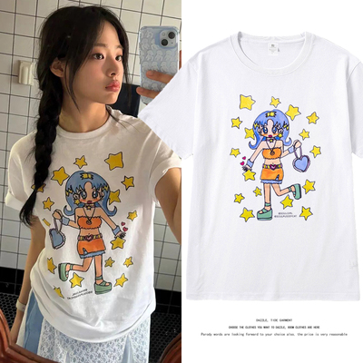 NewJeans金玟池Minji同款短袖T恤