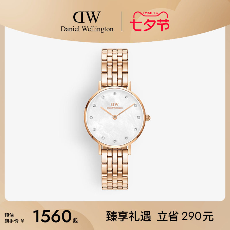 DW手表女士 PETITE系列星辰贝母手链流金表优雅女士腕表送礼