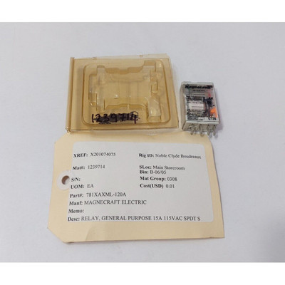 Bobine De Relais Magnecraft 781XAXML 110/120VAC 20A 277 VAC