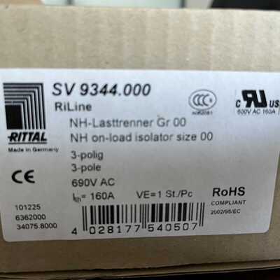 德国威图SV9344.000刀熔开关160A固定式现货6只