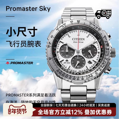 西铁城光动能机芯PROMASTER系列多功能不锈钢商务休闲男表CA4660