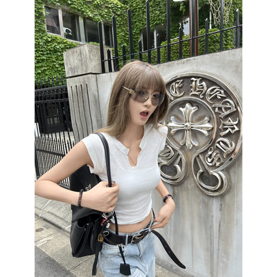 XinleiLin双色无袖T恤