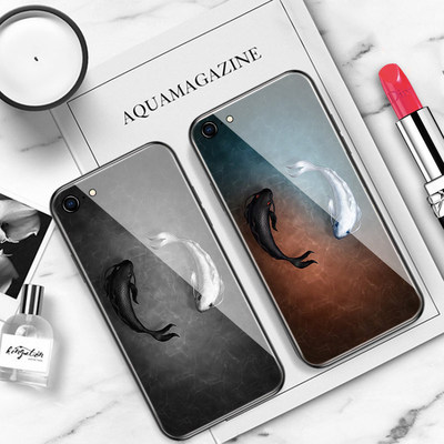 iphone11苹果iphone11promax中国风iphone11pro苹果11锦鲤太极鱼11pro好运幸运11promax女钢化玻璃镜面手机壳
