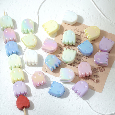 14x12mm树脂幽灵珠子手工diy手机链包链钥匙扣配件串珠制作材料