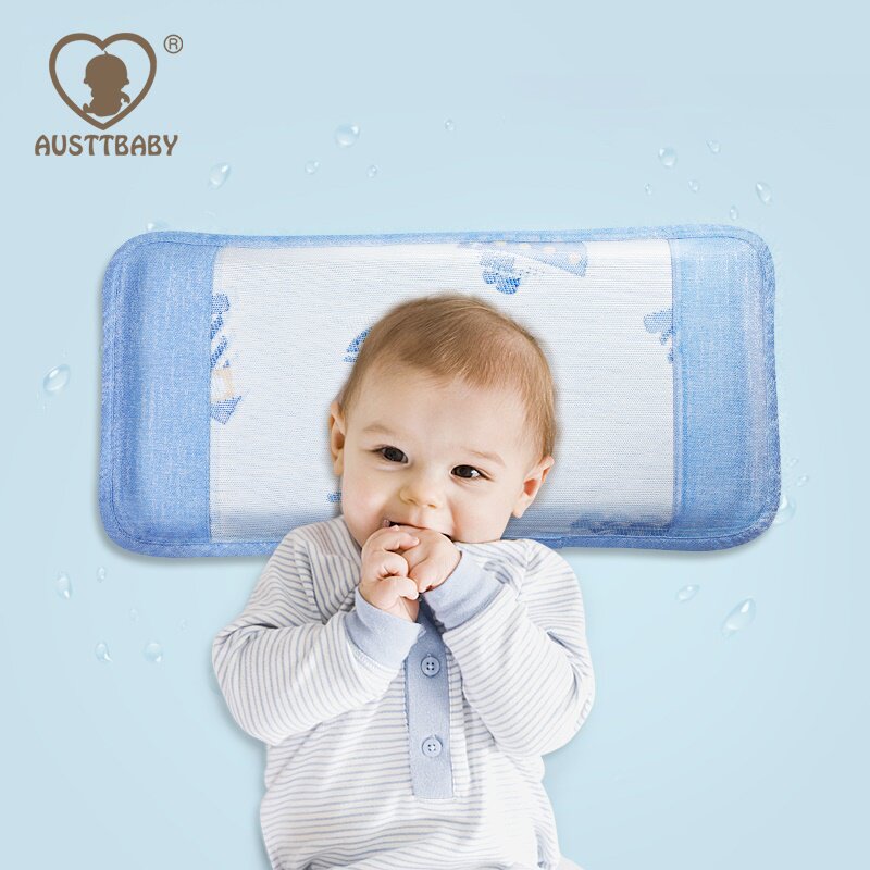 AUSTTBABY 儿童凉席枕 夏季宝宝定型枕头 儿童冰丝枕
