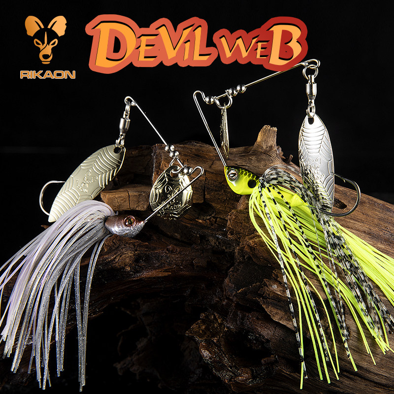 RIKAON野犬魔网复合亮片强力竞技版DEVIL WEB鲈钓胡须佬路亚假饵_虎窝淘