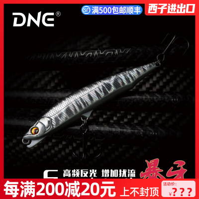 新款DNE去路亚暴牙沉水铅笔鱼饵远投硬饵翘嘴海鲈颤沉路亚假饵