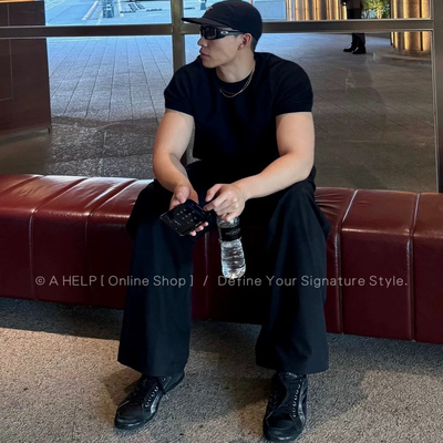 极简阔腿舒适抗皱轻量A字裤