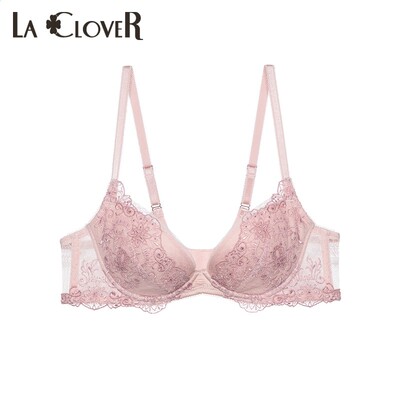 LC12QC1爱慕高端La clover兰卡文内衣蜜语系列蕾丝花朵薄杯文胸罩