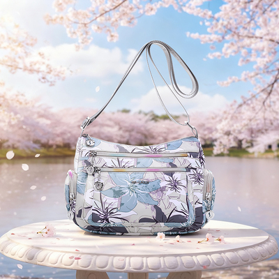 2025新款植物印花轻便帆布单肩包