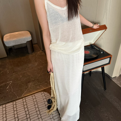 AT BRUNCH-26年夏上新韩系温柔亚麻休闲半身裙(不含上衣LMY3027-1