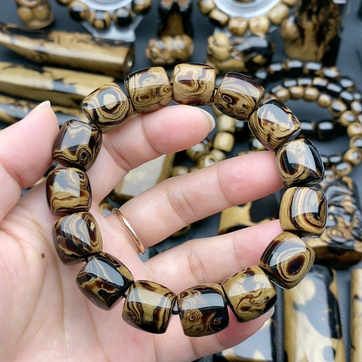 柳缘阁海柳老型珠桶珠赤柳黄多多手串佛珠念珠手链手工制作工艺品