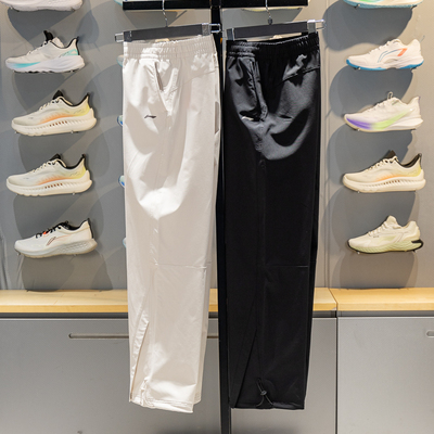 李宁直筒女子防泼水运动长裤