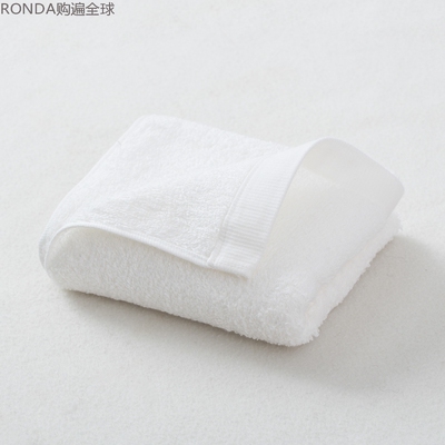日本抗菌防臭柔软白色纯棉毛巾