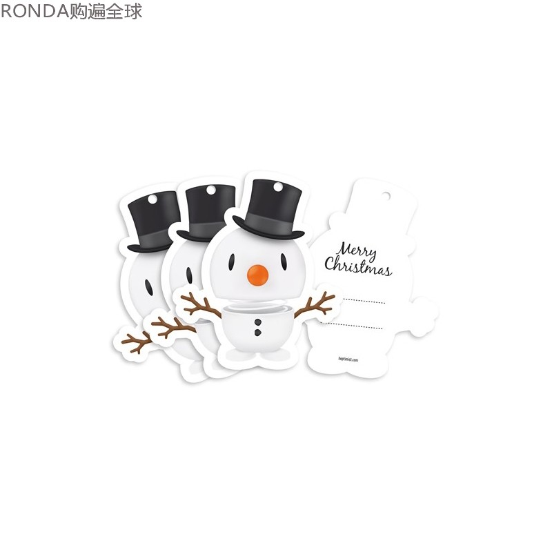 丹麦进口 Hoptimist 圣诞节绅士弹簧仔雪人节日贺卡明信片小卡片