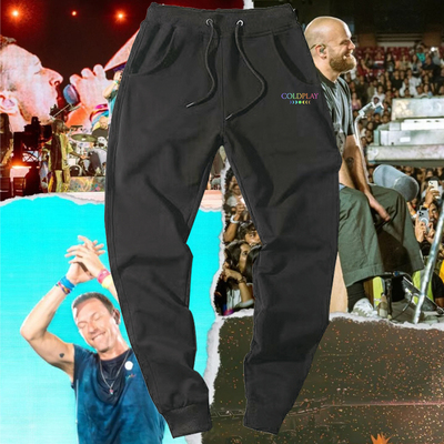 ColdPlay酷玩乐队专辑moon music演唱会周边印花休闲长裤运动卫裤