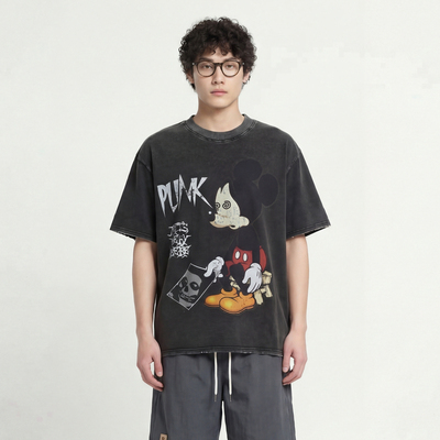 坐着发呆宽松字母短袖T恤男女BF