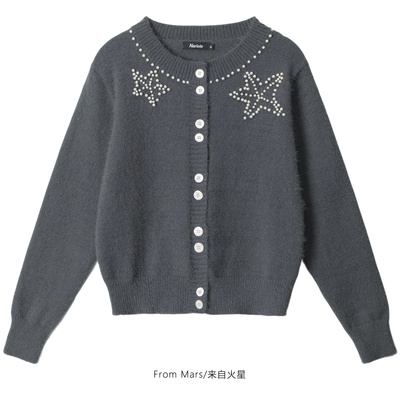 稳稳接住修身短款毛衣开衫外套