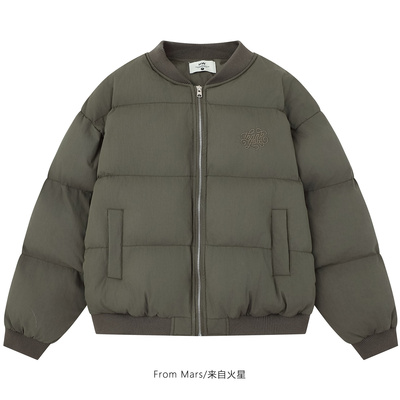 慢就是快宽松立领加厚棉衣外套