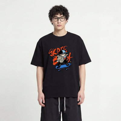 滑板印花高街潮牌T恤卡通半袖