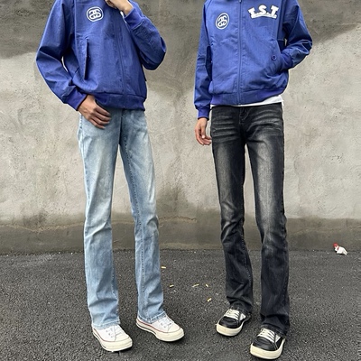 水洗517质感微喇弹力修身牛仔裤