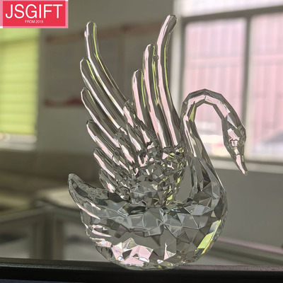 JSGIFT水晶天鹅家居摆件生日礼物