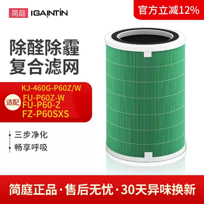 适配夏普空气净化器过滤网FU-P60Z-W/KJ460G-P60Z/W滤芯FZ-P60SXS