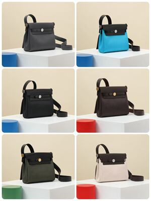 私人定制全手工蜡线 mini herbag20 迷你帆布包 马鞍皮凯莉女包