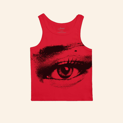 Jennie官网新周边Like 同款Ruby Eye Tank 眼睛红无袖背心