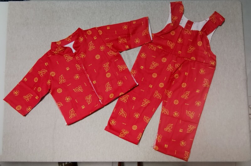 儿童手工保暖加厚纯棉背带棉裤片婴幼儿冬季外出内穿棉衣棉服套装