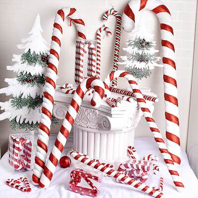Multi Size Red And White Christmas Candy Canes Christmas