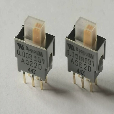 日本FUJISOKU 微型拨动开关6脚2档带防水帽电源滑动ASE2D-2M-10-Z
