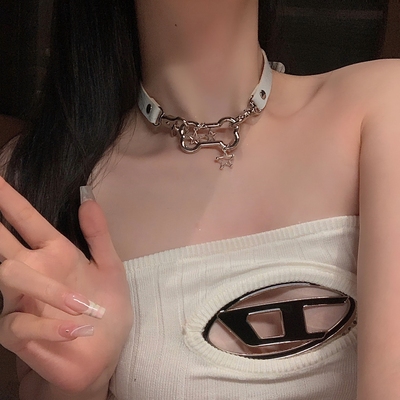 骨头星星项圈颈饰y2k辣妹项链