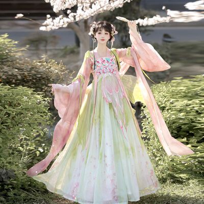 桃溪蝶语唐制汉服女春秋日常