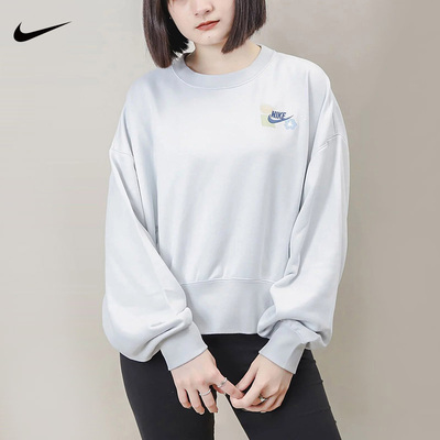 nike耐克卫衣女跑步宽松圆领