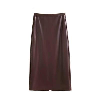 设计感pu秋季皮裙新款复古