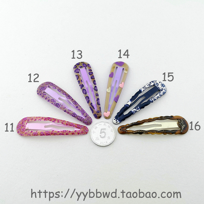 糖果色滴油欧美风发卡子刘海夹