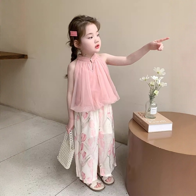 法国Uamtor女童新中式炸街潮套装