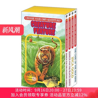 英文原版 Choose Your Own Adventure 4-Book Boxed Set Creature Feature Box 惊险岔路口系列 生物特性 4册盒装套装 进口书籍