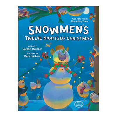英文原版 Snowmen's Twelve Nights of Christmas 圣诞十二夜的雪人 儿童启蒙认知绘本 纸板书 Caralyn Buehner 进口英语原版书籍
