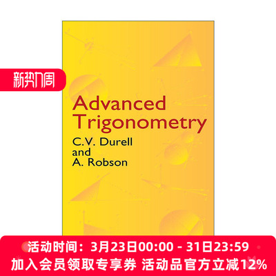 英文原版 Advanced Trigonometry 高等三角学 数学 C. V. Durell 英文版 进口英语原版书籍