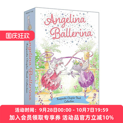 英文原版 Angelina Ballerina Keepsake Chapter Book Collection 芭蕾小精灵安吉莉娜 章节书 4册盒装 英文版 进口英语原版书籍