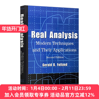 现货 实分析 精装第2版 英文原版 Real Analysis 美国华盛顿大学教授Gerald Folland 英文版 进口英语原版书籍
