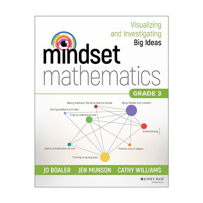 英文原版 Mindset Mathematics Grade 3 思维数学 可视化和研究大观念 三年级 斯坦福大学教授Jo Boaler 英文版 进口英语原版书籍