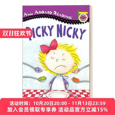 英文原版 Picky Nicky 汪培珽一阶 All Aboard Reading系列 英文版 进口英语原版书籍
