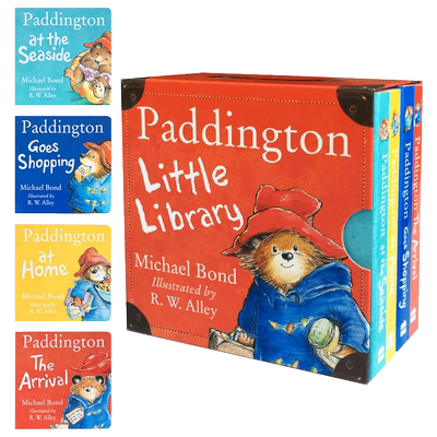 英文原版 帕丁顿熊小小图书馆4册盒装纸板书 Paddington Little Library 幼儿图画故事书英语绘本 英文版