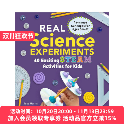 英文原版 Real Science Experiments Real Science 真正的科学实验 STEAM教育 儿童科普百科活动书 英文版 进口英语原版书籍
