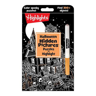 英文原版 Halloween Hidden Pictures Puzzles to Highlight 万圣节 亮点隐藏图片 含荧光笔 儿童益智游戏活动书 进口英语原版书籍